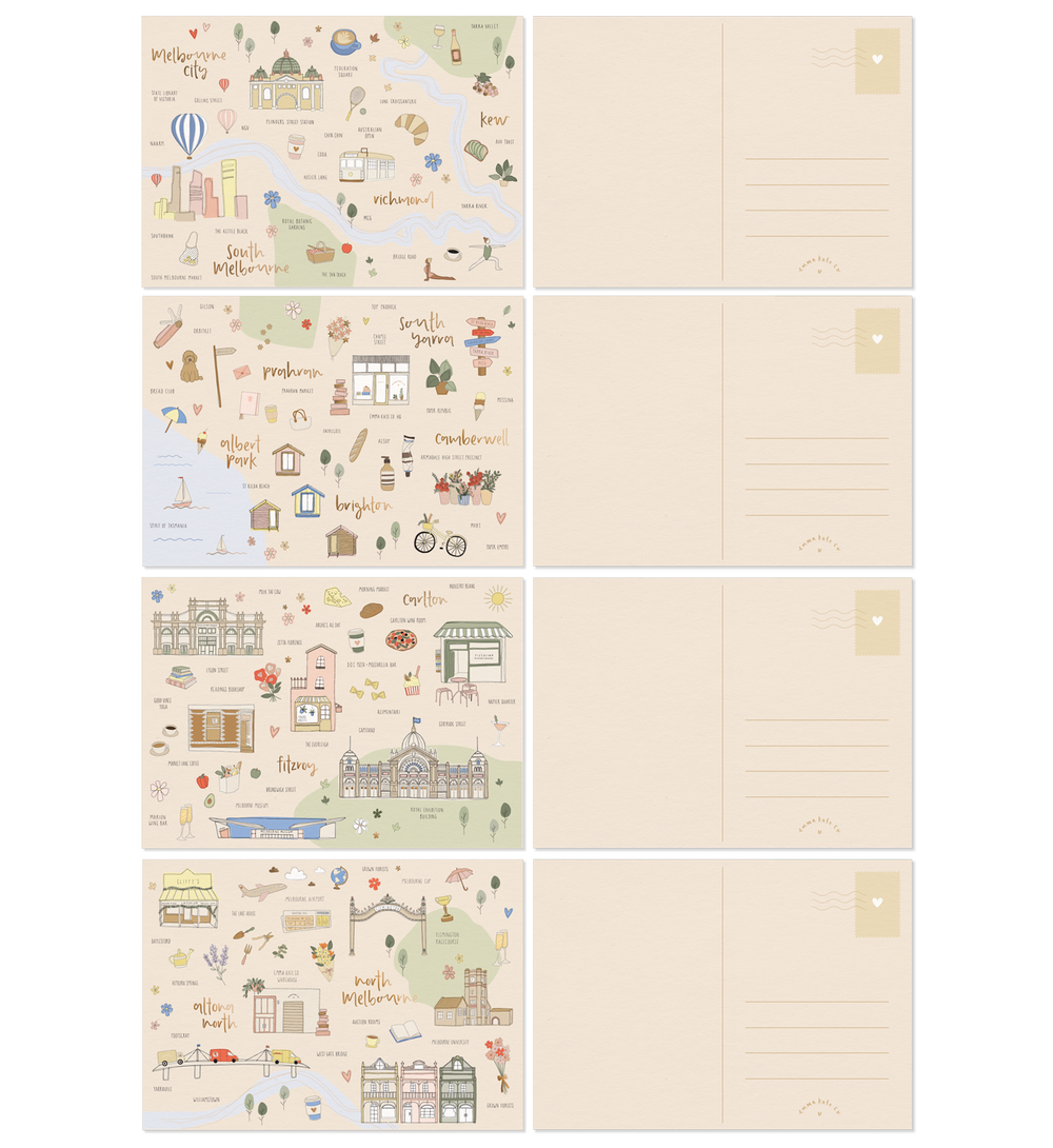 Melbourne Icons | Postcards | Set of 4