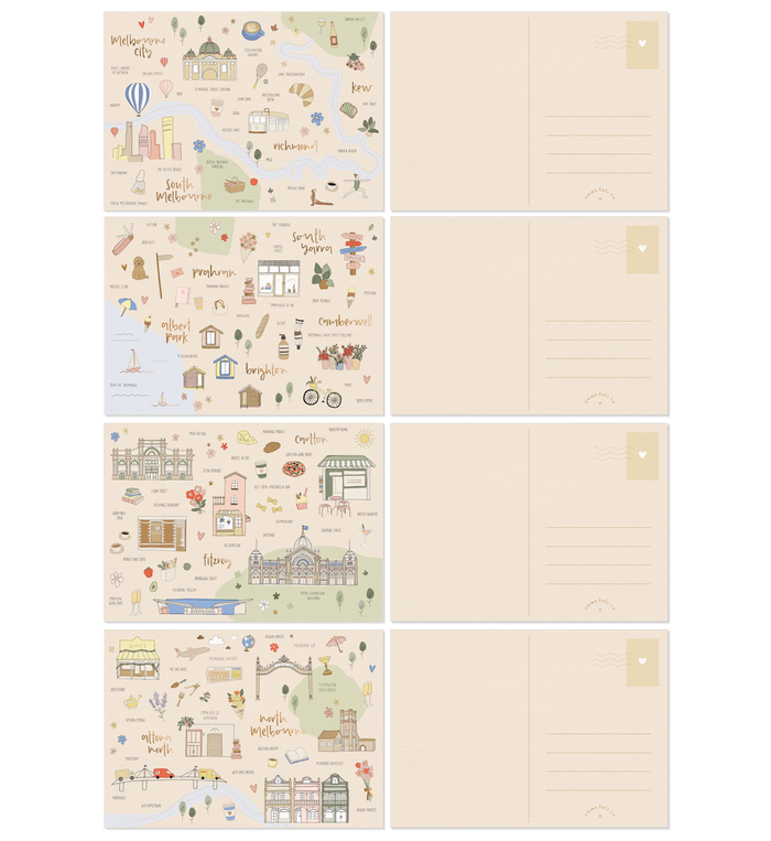 Melbourne Icons | Postcards | Set of 4