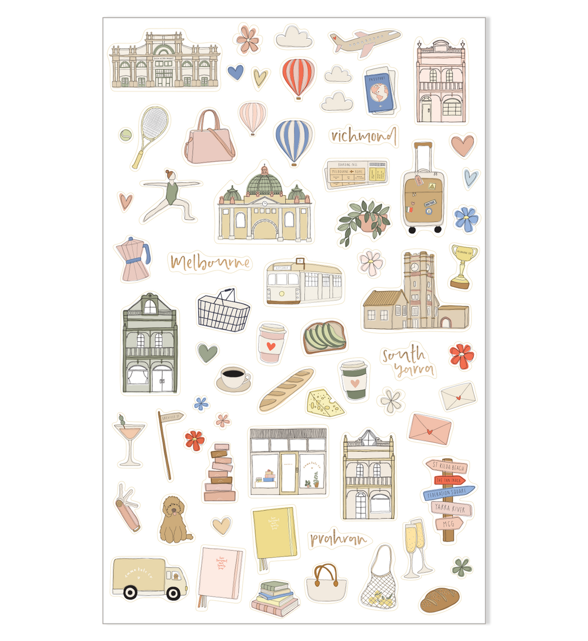 Illustrated Stickers | Melbourne Icons