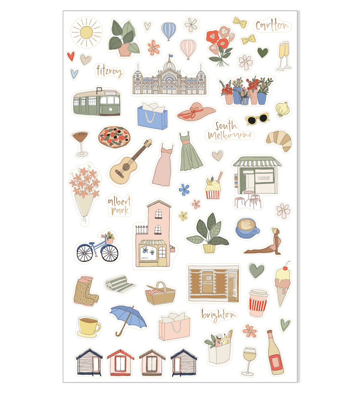 Illustrated Stickers | Melbourne Icons